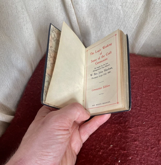 RARE OCCULT ESOTERIC Freemason masonic craft ritual leather bound book ...