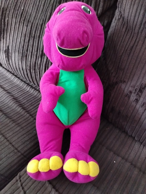 VINTAGE BARNEY THE Dinosaur soft Plush toy 13in Playskool 1992-1996 £11 ...
