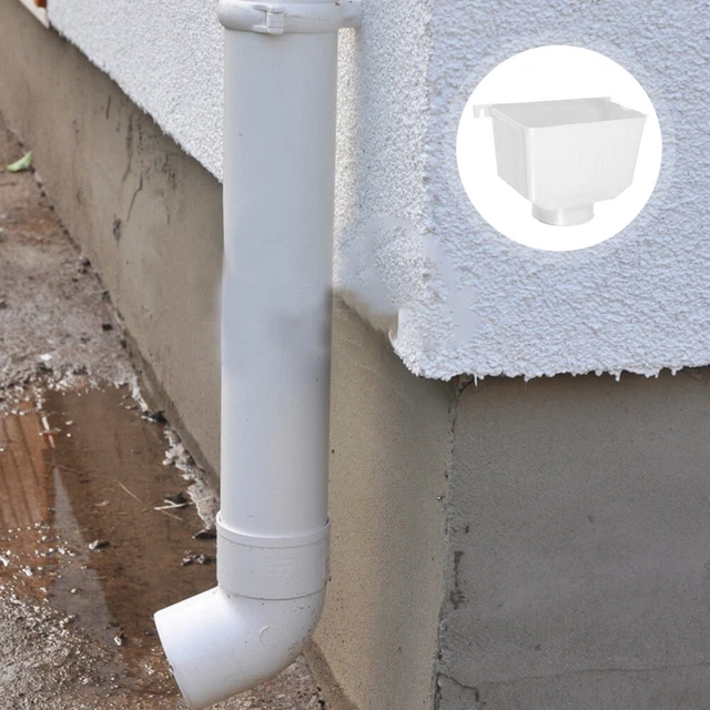 RAINWATER GUTTER DOWNSPOUT Connector Plastic Downspout Drainage ...