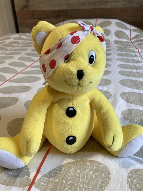 RARE BBC PUDSEY Bear Red Spot Bandana 10" 25Cm Plush Soft Toy Children ...