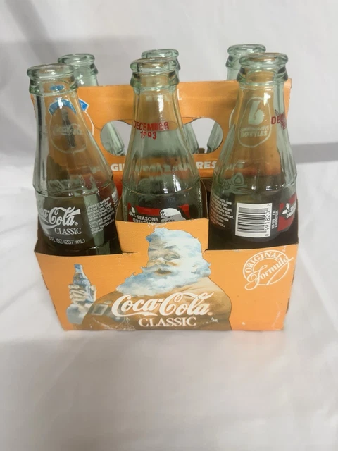 COCA COLA CLASSIC 6 PACK VTG With Carton. 1993 CHRISTMAS VINTAGE £14.30 ...