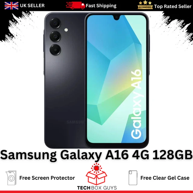 SAMSUNG GALAXY A16 Smartphone 128GB Unlocked 4G Dual Sim Black Box ...