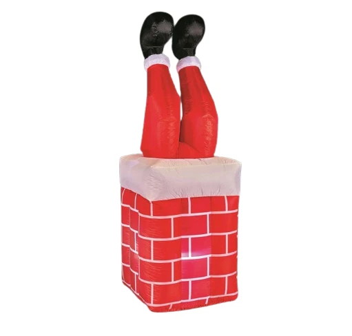 CHRISTMAS INFLATABLE SANTA Stuck In Chimney 1.6m Garden Decoration Xmas ...