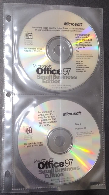 CD DE MICROSOFT Office 97 EDICIÓN PEQUEÑA EMPRESA Word, Excel ...