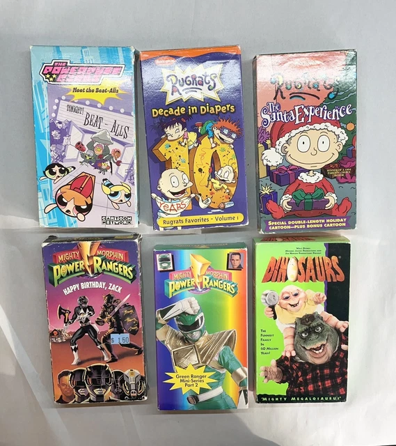 LOT VHS 90S Kids Shows Nickelodeon Cartoon Network Power Rangers ...