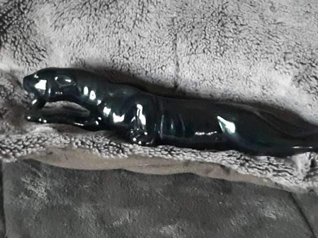VINTAGE MID CENTURY Modern Stalking Black Panther Ceramic Planter 12 ... VINTAGE MID CENTURY Modern Stalking Black Panther Ceramic Planter 12 ...