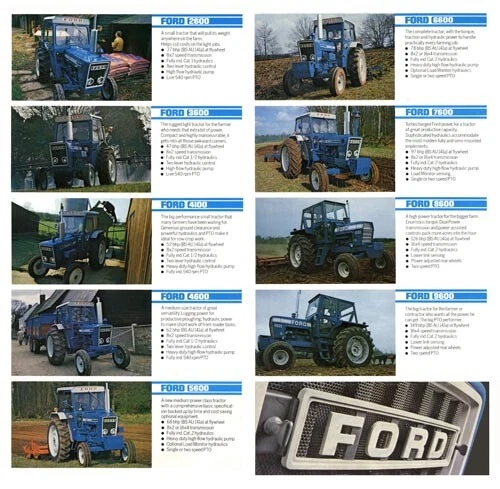 VINTAGE FORD 1000 Series Collection Tractor Poster Brochure Leaflet ...