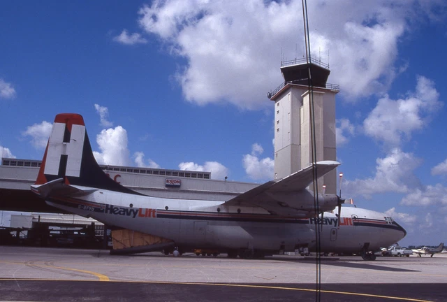 ORIGINAL SLIDE . HeavyLift Short SC-5 Belfast G-BFYU . Opa-Locka ...