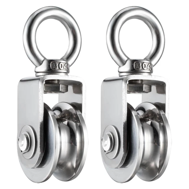 CABLE PULLEY WHEEL Heavy Duty, Swivel Single Block, Bearing Inside ...