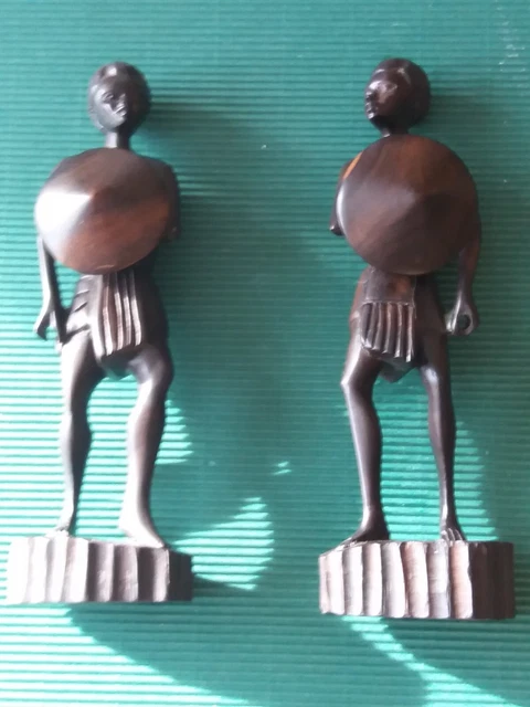RARE DEUX BELLES statuettes africaines - en ebène EUR 12,00 - PicClick FR