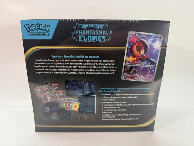 POKÉMON MEGA EVOLUTION Phantasmal Flames Elite Trainer Box ETB Sealed ...