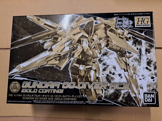 BANDAI RARE LIMITED Edition Gundam 00 Diver Ace Gold Coating HG 1/144 Model Kit £120.00 ...