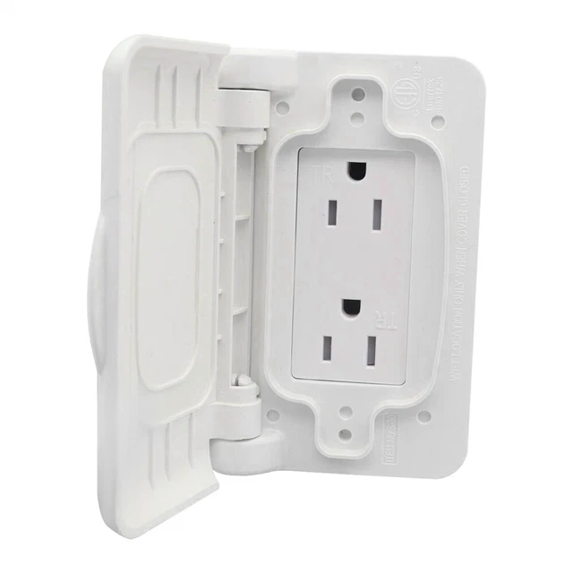 REPLACEMENT 125V 15A White US Plug Socket For Trailers, Campers, RVs ...
