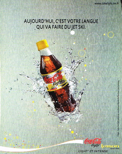 PUBLICITE ADVERTISING 1992 Coca- Cola Light EUR 3,00 - PicClick FR