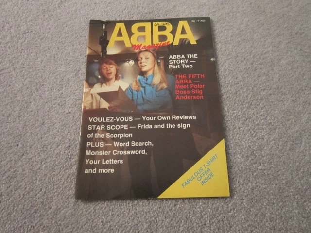 VINTAGE-AUSGABE DES OFFIZIELLEN ABBA-Magazins, Nr. 17,1979 EUR 11,89 ...