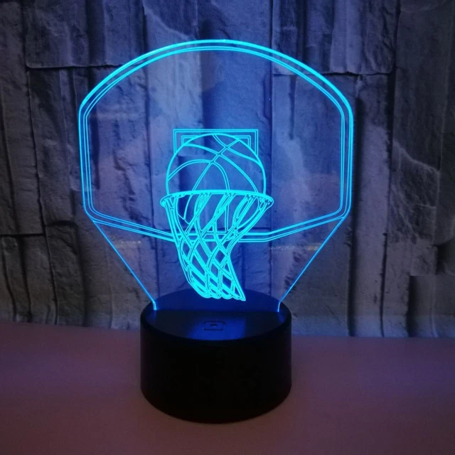 3D LAMP VISUAL Light Basketball Control Colorful Night Light £16.85 ...