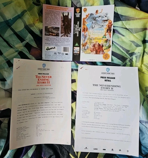 THE NEVER ENDING story 2 the next chapter press release inc sample vhs ...