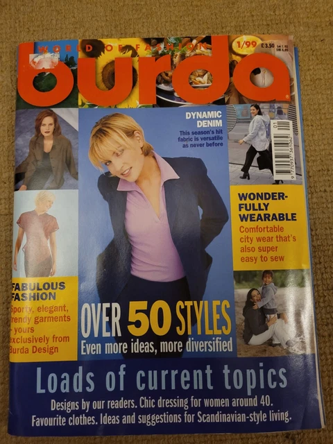 BURDA MAGAZINE 1/99 Sewing with Patterns £7.99 - PicClick UK