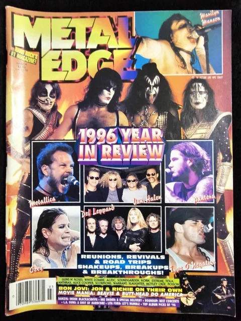 METAL EDGE MAR 1997 avec KISS, Ozzy, Marilyn Manson et plus EUR 19,68 ...