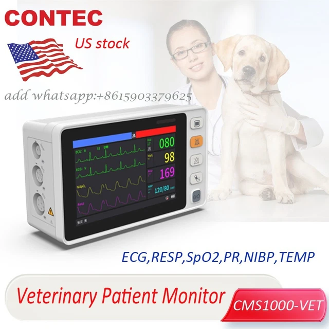 CONTEC CMS1000-VET PATIENT Monitor, Multi-parameter Vital Signs ICU ...