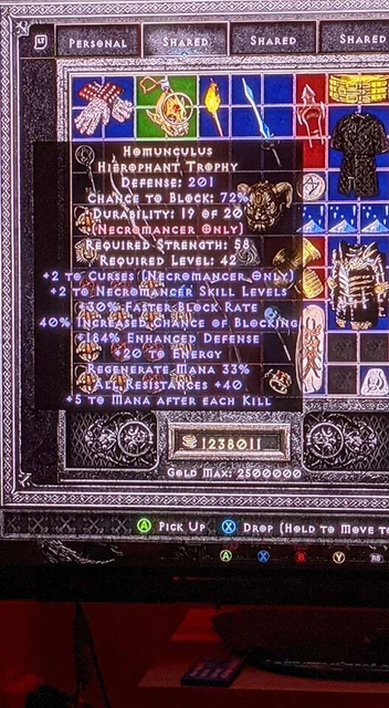 DIABLO 2 RESURRECTED HOMUNCULUS NECRO D2R XBOX/PS4-PS5-PLAYSTATION ...