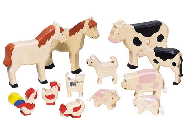 GOKI GK370 WOODEN Farm Animals, Mixed,Mixed, (Importación USA) EUR 60 ...