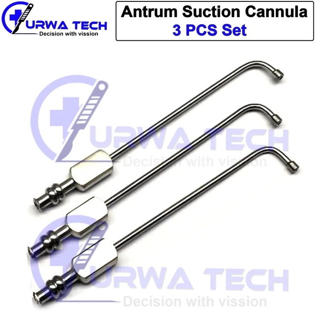 DENTAL SINUS CANNULA Suction Tubes 2.5mm,3mm,4mm SUrgical Instrument ...