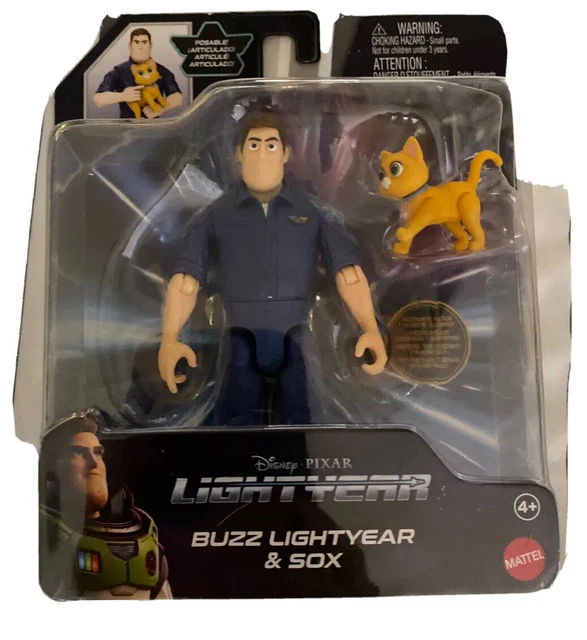 DISNEY PIXAR LIGHTYEAR Buzz Lightyear And Sox Mattle Toy Action Figure ...
