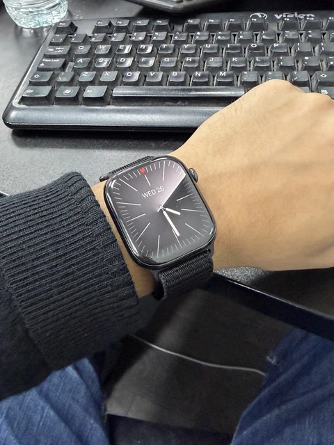 APPLE WATCH SERIES 10 Slate Black Titanium 46mm with Cellular Strap M/L ...