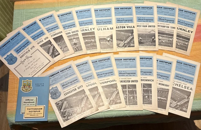 17X 1965-1966 TOTTENHAM Hotspur Spurs Home Programmes & Official Season ...