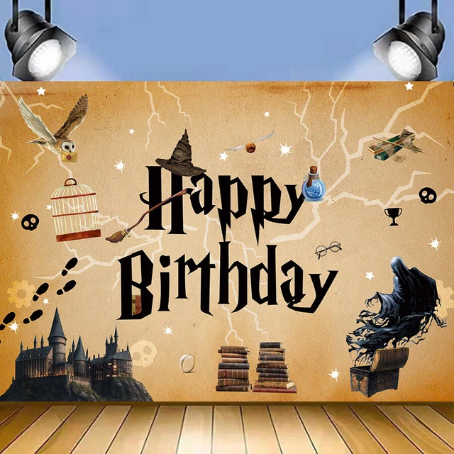 HARRY POTTER WITCHCRAFT Birthday Backdrop Party Banner Studio Photo ...