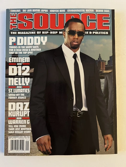 THE SOURCE HIP Hop Magazine P DIDDY EMINEM NELLY Sept 2001 #144 - Like ...