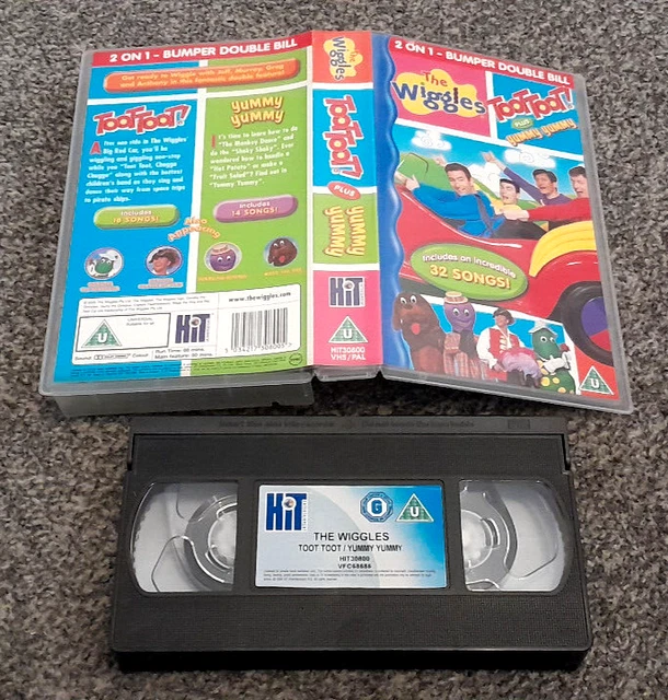 THE WIGGLES TOOT Toot Plus Yummy Yummy 32 Songs Pal Vhs Video Kids ...