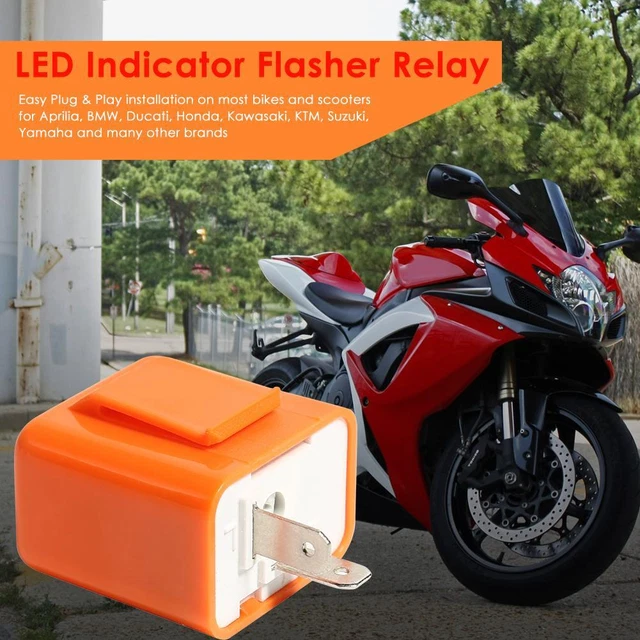 2 PIN ADJUSTABLE LED Indicator Flasher Relay Module for Motorcycle ...