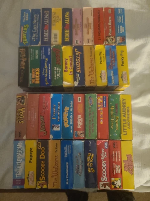RARE KIDS VHS Tapes Lot Of 40 VHS Tapes 40 Kids Cartoons Movies $69.41 ...