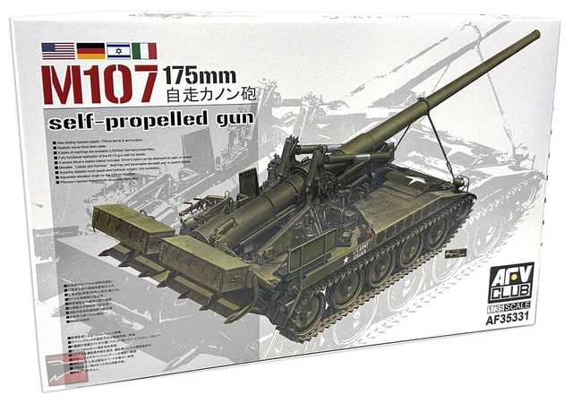 1/35 AFV CLUB US Army M107 175mm Self Propelled Gun Plastic Model Kit ...