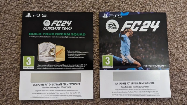 EA SPORTS FC 24 FULL GAME And Ultimate Team CODES (Sony PlayStation 5 ...