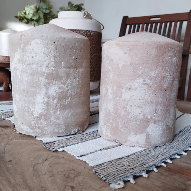 COPPIA DI ANTICHE Pignatte O Bubuli Pugliesi In Terracotta Vasi Molto Antichi EUR 50,00 ...