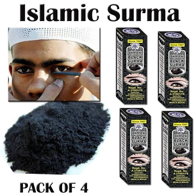 4X PCS BLACK Eyeliner kajal Kohl surma india Kohla Traditional Arabic ...