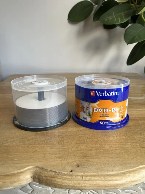 VERBATIM 43533 DVD-R AZO 4.7GB 16X Wide Printable 50 Pack + 25 Extra £16.31 - PicClick UK