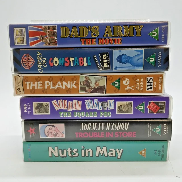 X6 VHS VIDEO Tape Bundle, 50's-70's British Comedy - Carry On/Dad's ...