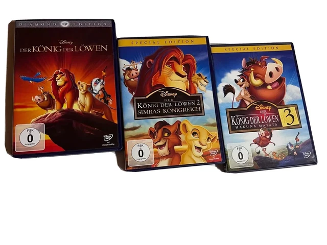 THE LION KING Trilogy Part 1+2+3 Boxing 1-3 I - III 3 DVD Sets New ...