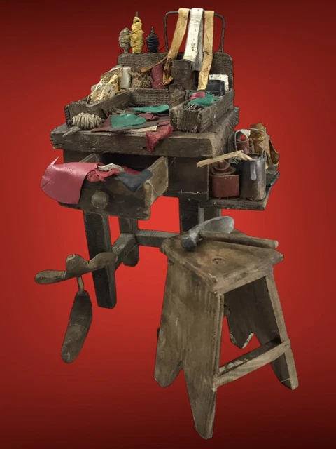 BANC DE CORDONNIER Chaussures O' Scarpar' Métiers Anciens Scène Marché ...