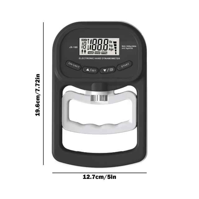 GRIP STRENGTH TESTER 396Lbs/180Kg Digital Hand Dynamometer Grip ...