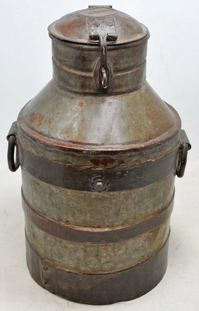ANTIQUE IRON SMALL Milk Can Pot Original Old Hand Crafted £58.25 ...