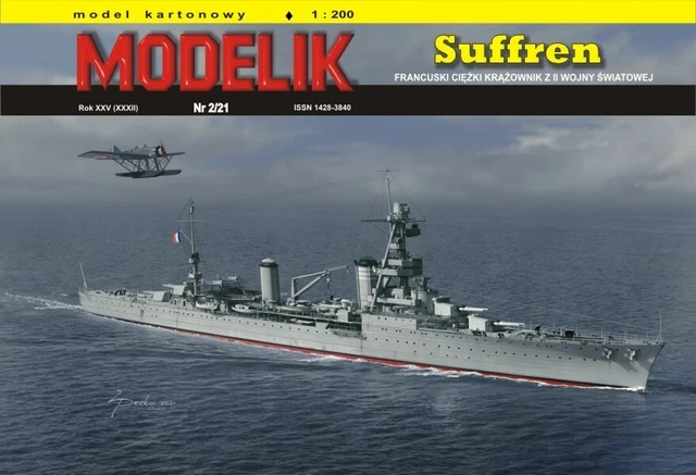 PAPER CARD MODEL Kit French Heavy Cruiser Suffren Of World War Ii £18. ...