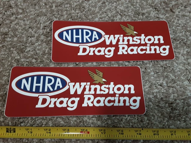 LOT OF 2 Classic 90's NHRA Winston Drag Racing Decals Stickers Street ...