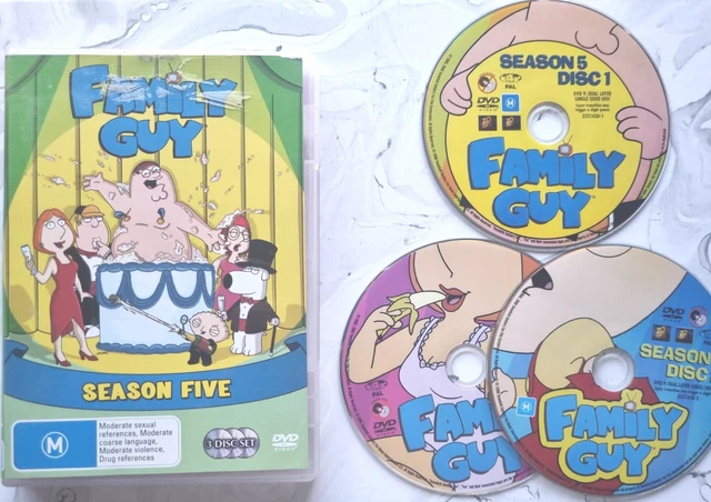 FAMILY GUY: SEASON Five DVD (Region 4) VGC + BONUS FEATURES £1.15 ...