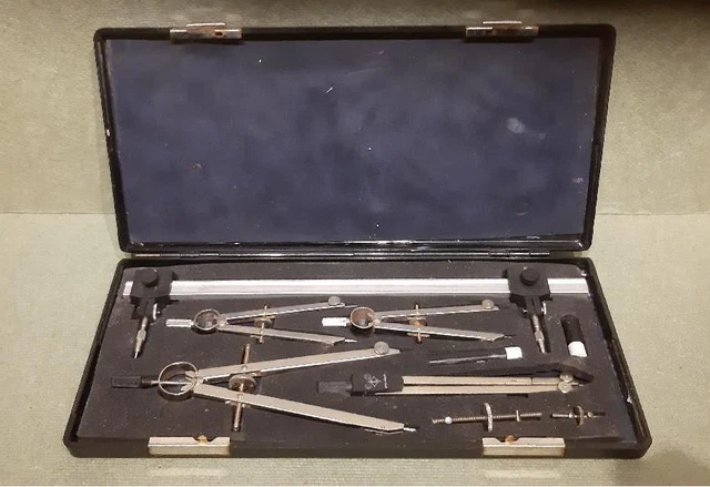 1987 BRITISH MILITARY "Intertech" German Made Drawing Instrument Set £ ...