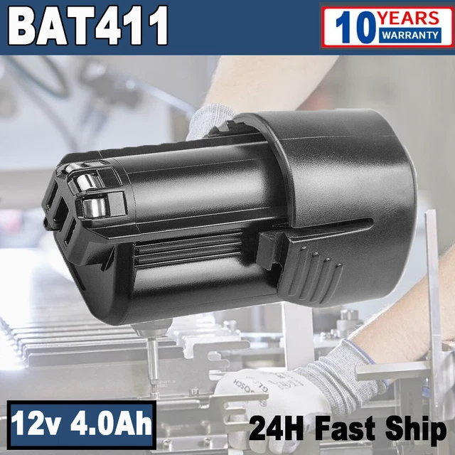 12V FOR BOSCH BAT411 Lithium-Ion 4.0Ah Battery BAT413 BAT412A GSR GDR ...